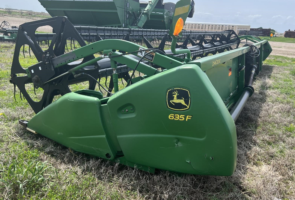 SOLD - 2008 John Deere 635F Harvesting with 35 ft | Tractor Zoom
