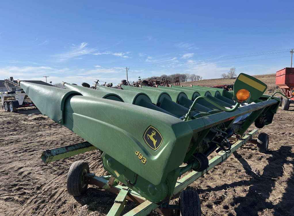 SOLD - John Deere 893 8row30 corn head Harvesting with 8 Rows | Tractor ...